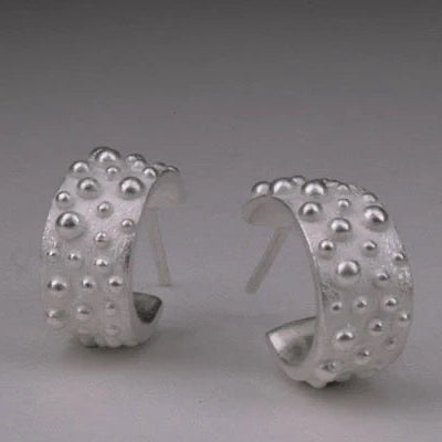 Bumpy Flat Hoop Earring – The Glass Station Studio and Gallery