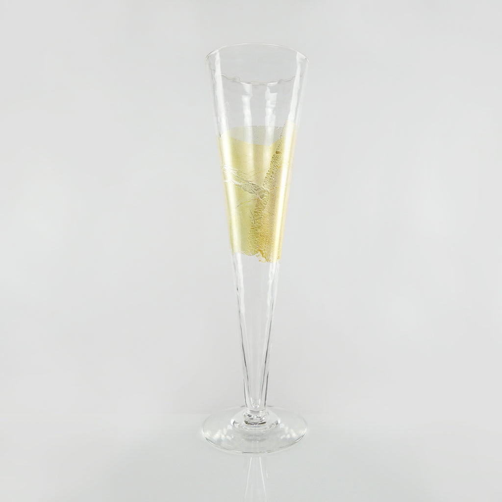 Champagne Flute with 24k Gold Leaf – The Glass Station Studio and Gallery